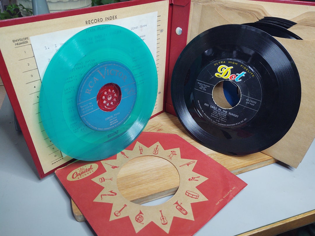 Vintage 45 Vinyl Record Album Collection - Etsy