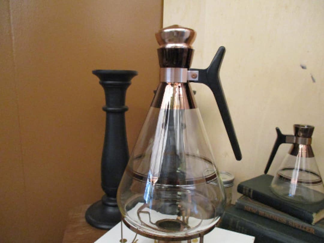 Vintage Atomic Pyrex Coffee Carafe With Warming Stand - Etsy