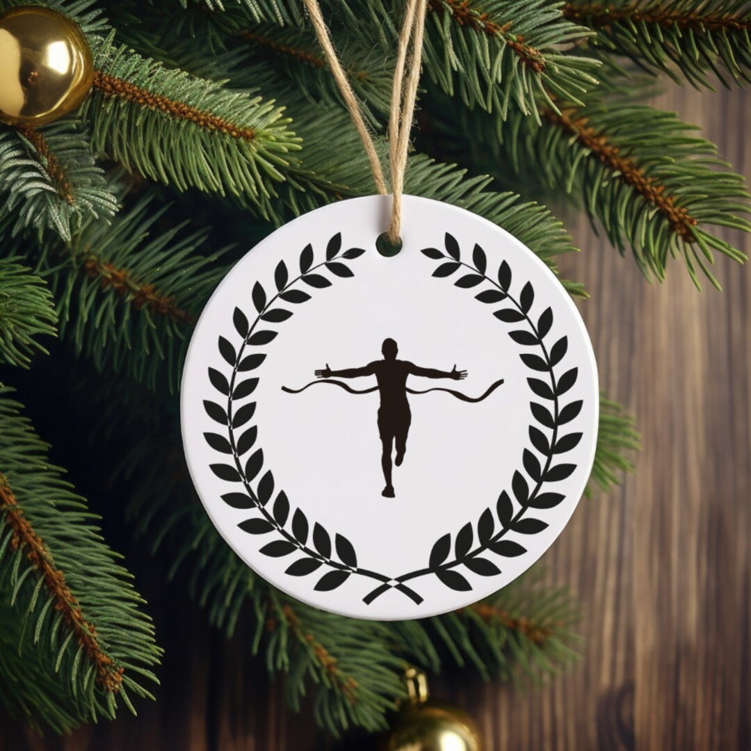 Runner's Christmas Tree Ornament, Marathon Runner Ornament, Sports ...
