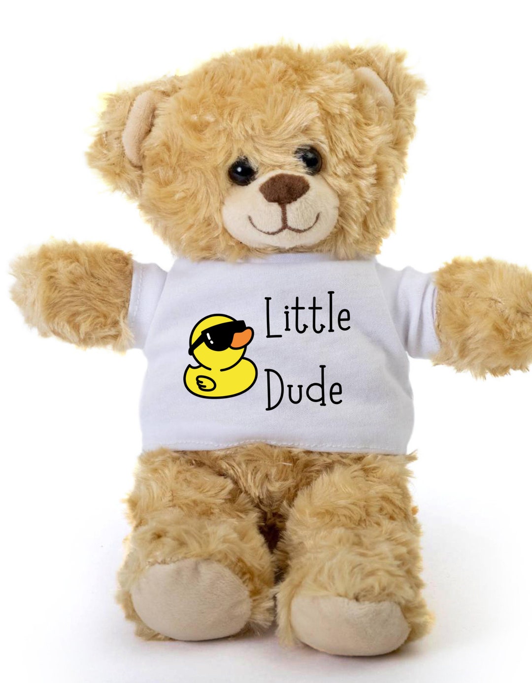 Little Dude Teddy Bear, Plush Toy With T-shirt, Baby Boy Gift - Etsy