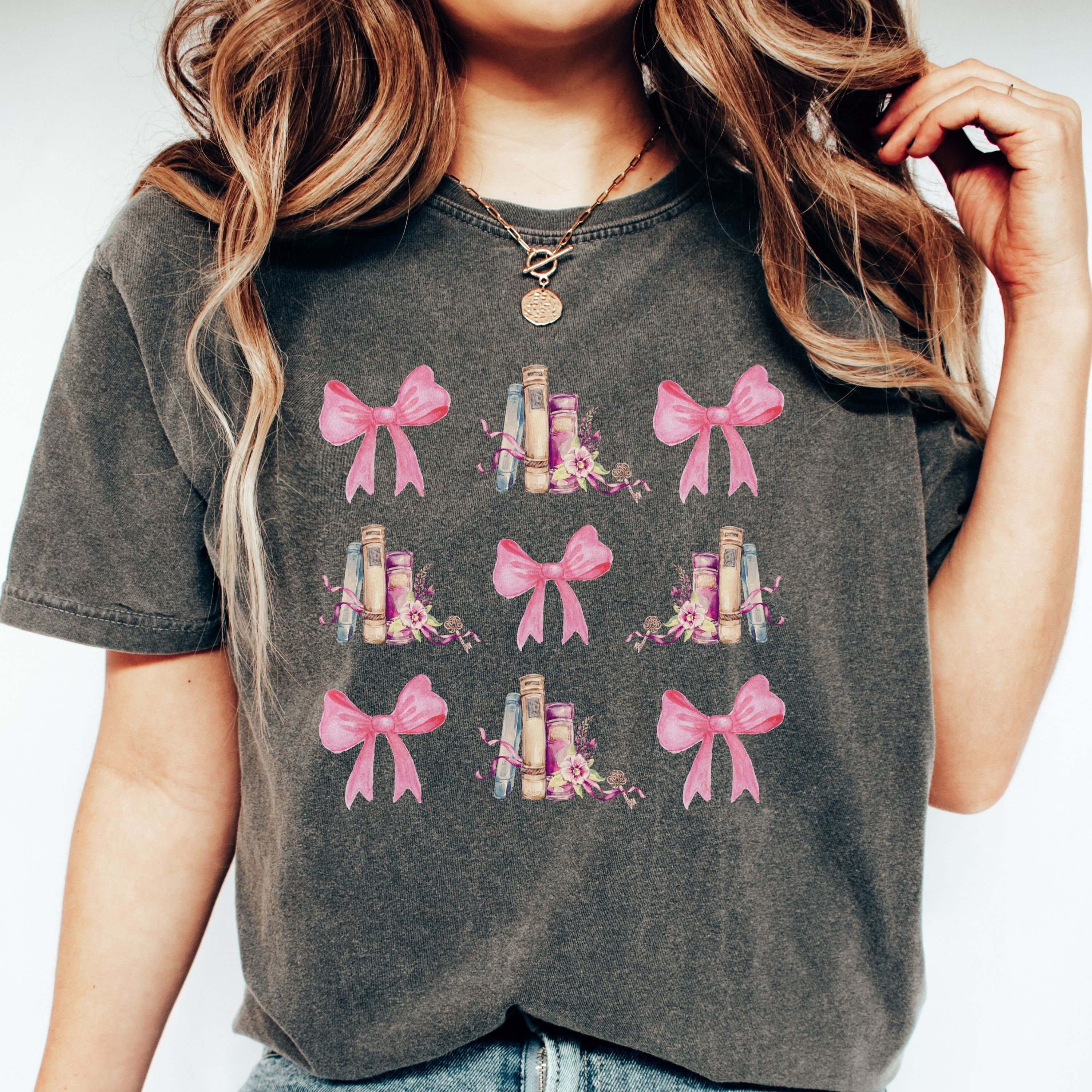 Book Lover Png, Coquette Book Bow Png, Pink Bow Png, Cottage Core Png ...