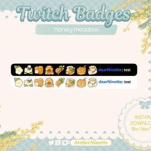 Subscription Badges - Honey Meadow | Cottagecore | Bits, Subs, Icons ...
