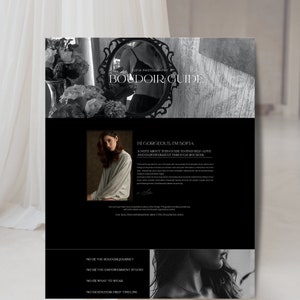 Showit Boudoir Guide Template | Website Add-on | Boudoir Photography Pricing Guide | Instant ...