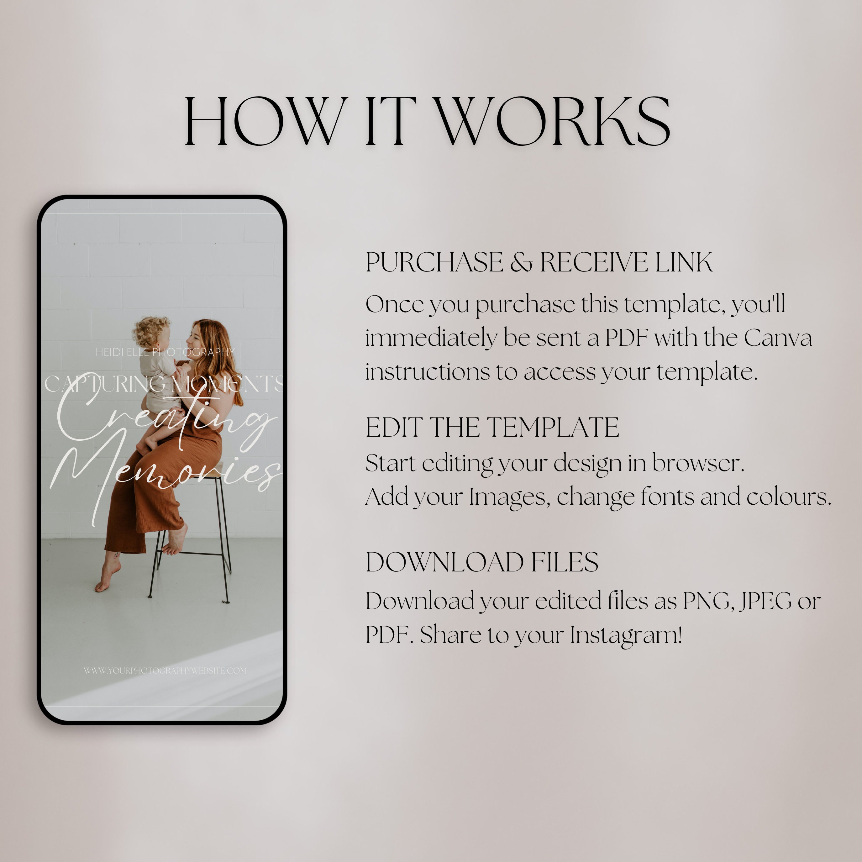 Photographer Instagram Story Canva Template 100 Boho - Etsy