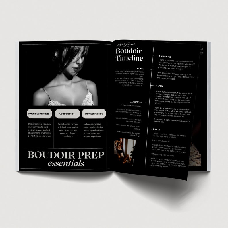 Boudoir Client Guide Template Canva, Luxury Boudoir Style Guide ...