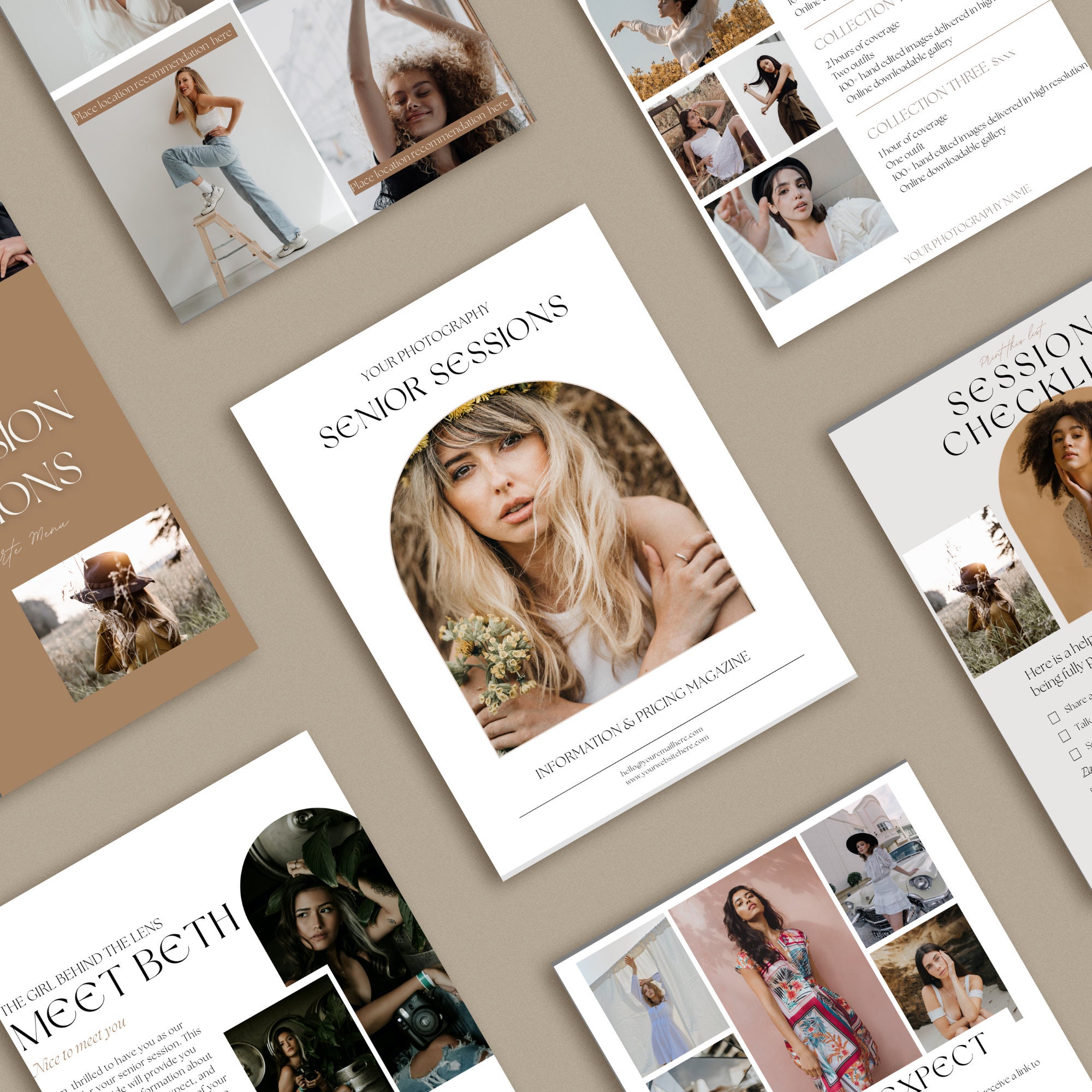 CANVA Senior Photography Guide Magazine Template, Graduation ...