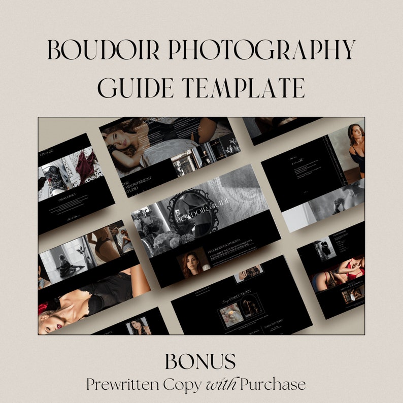 Showit Boudoir Guide Template Website Add-on Boudoir - Etsy