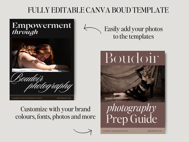 Boudoir Client Guide Template Canva, Luxury Boudoir Style Guide, Photographer Magazine Template ...