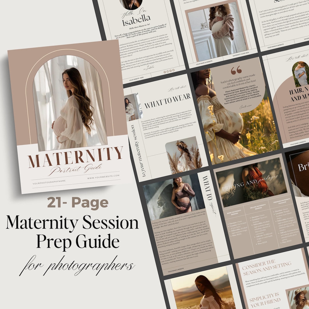 Photography Maternity Session Preparation Template Guide | Canva ...