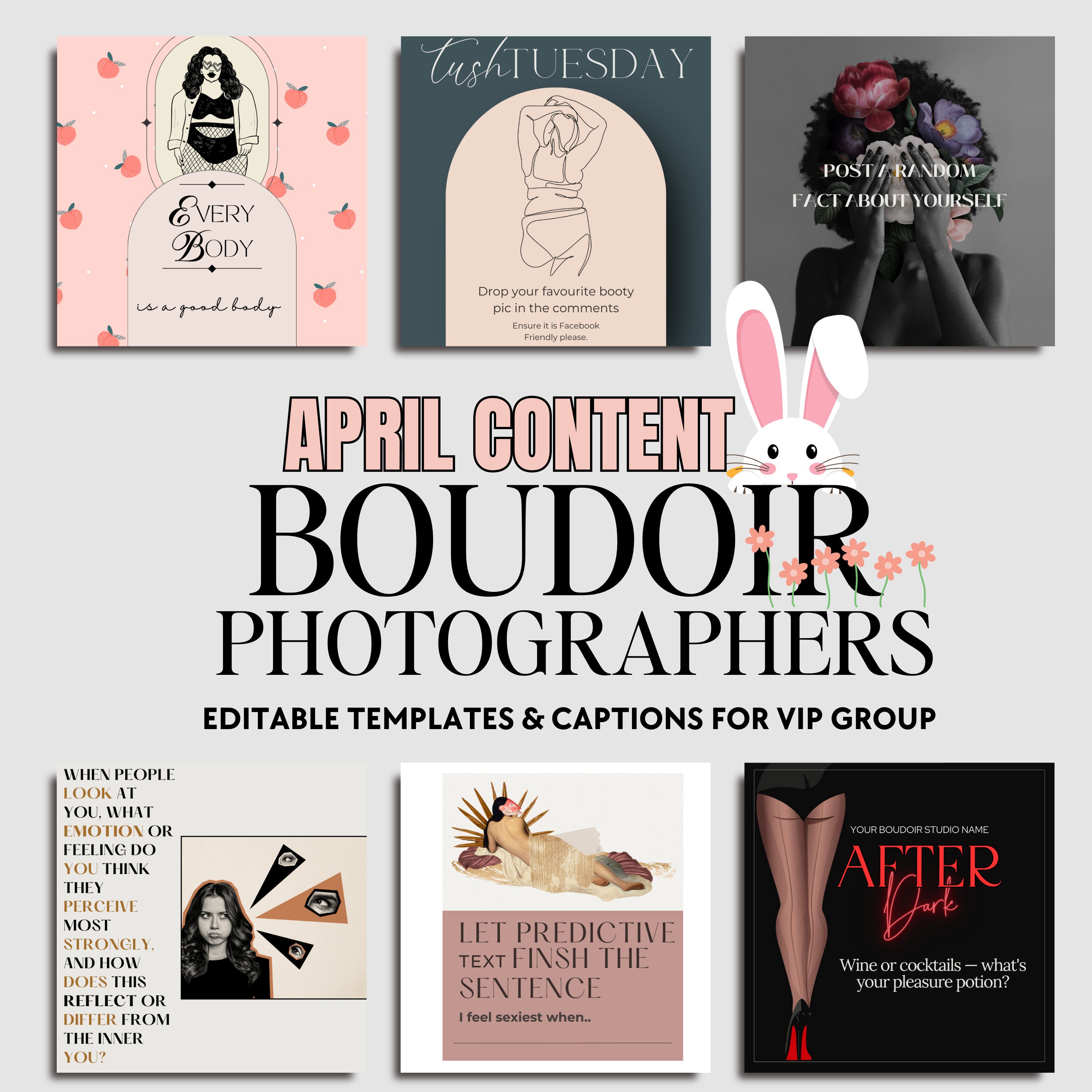 Boudoir VIP Group Content With Captions Daily APRIL Engaging Boudoir ...