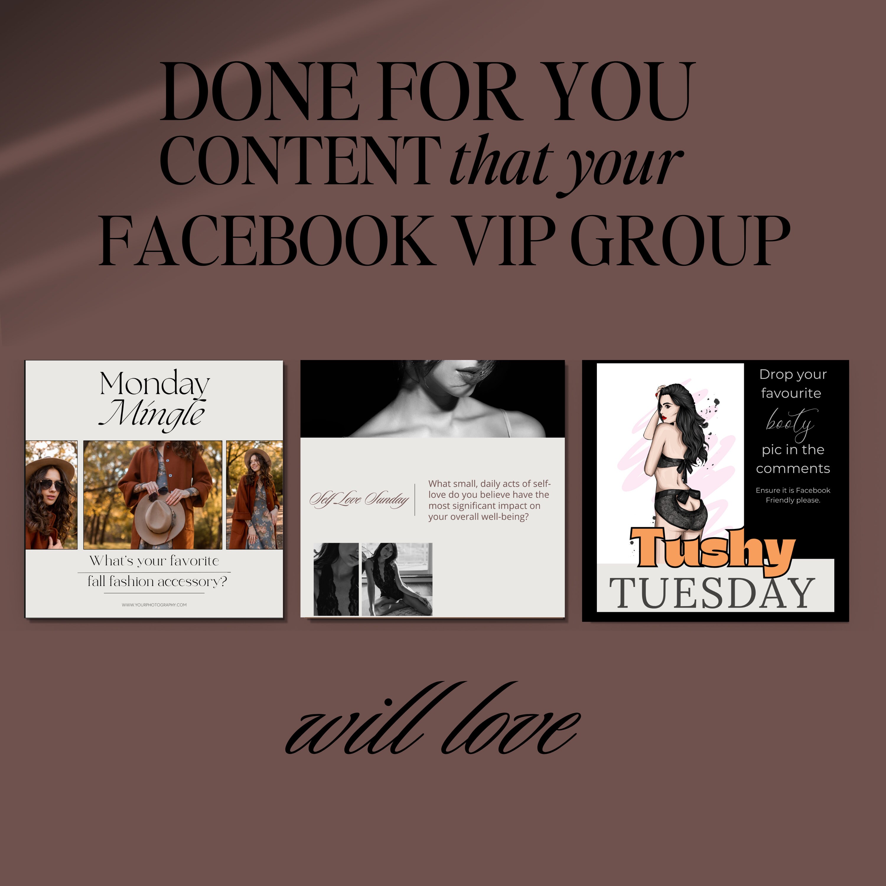Boudoir VIP Group Content With Captions Daily- NOVEMBER Engaging ...