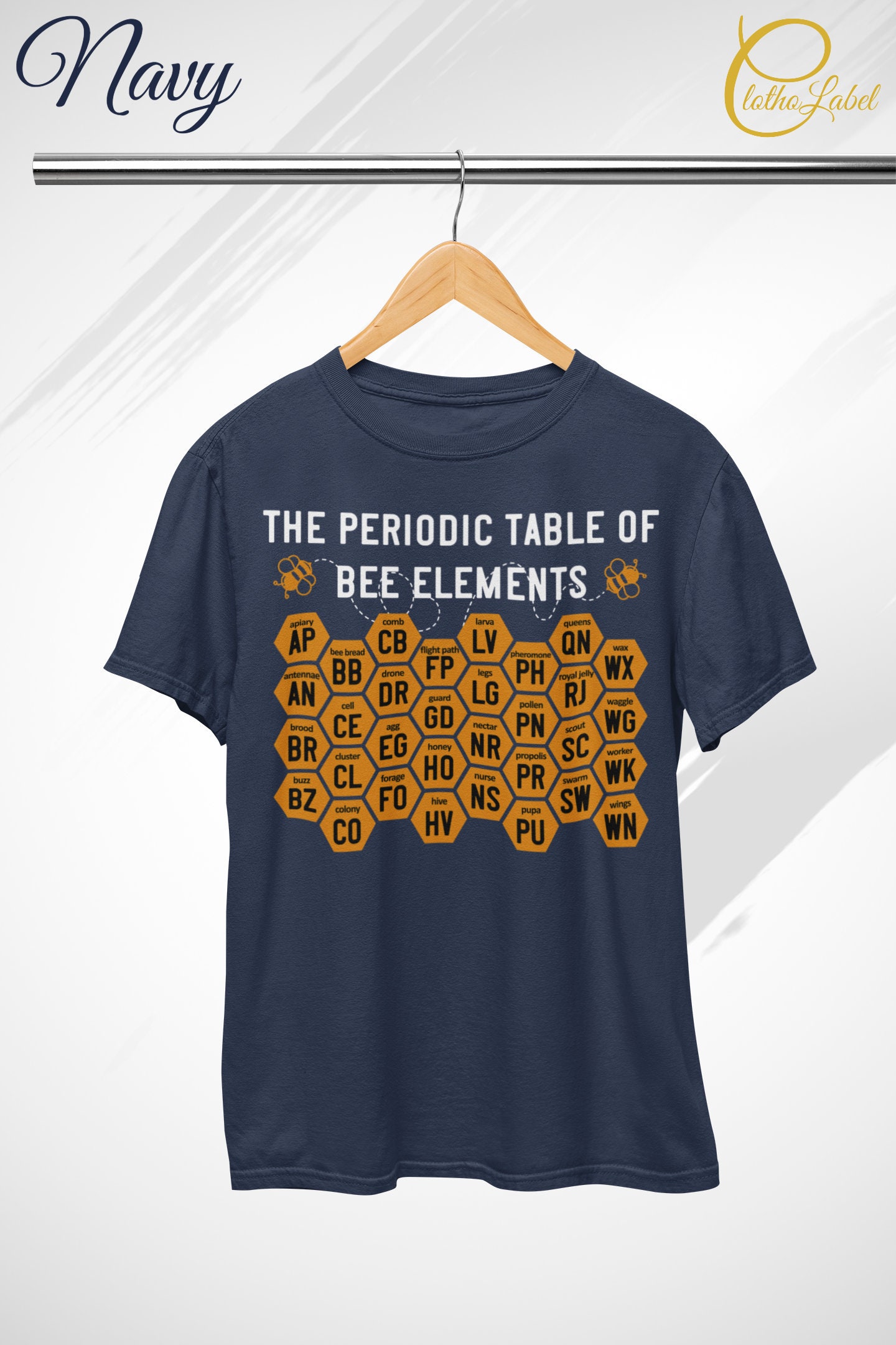 Periodic Table of Bee Elements T-shirt, Periodic Table, Funny Bee Shirt ...