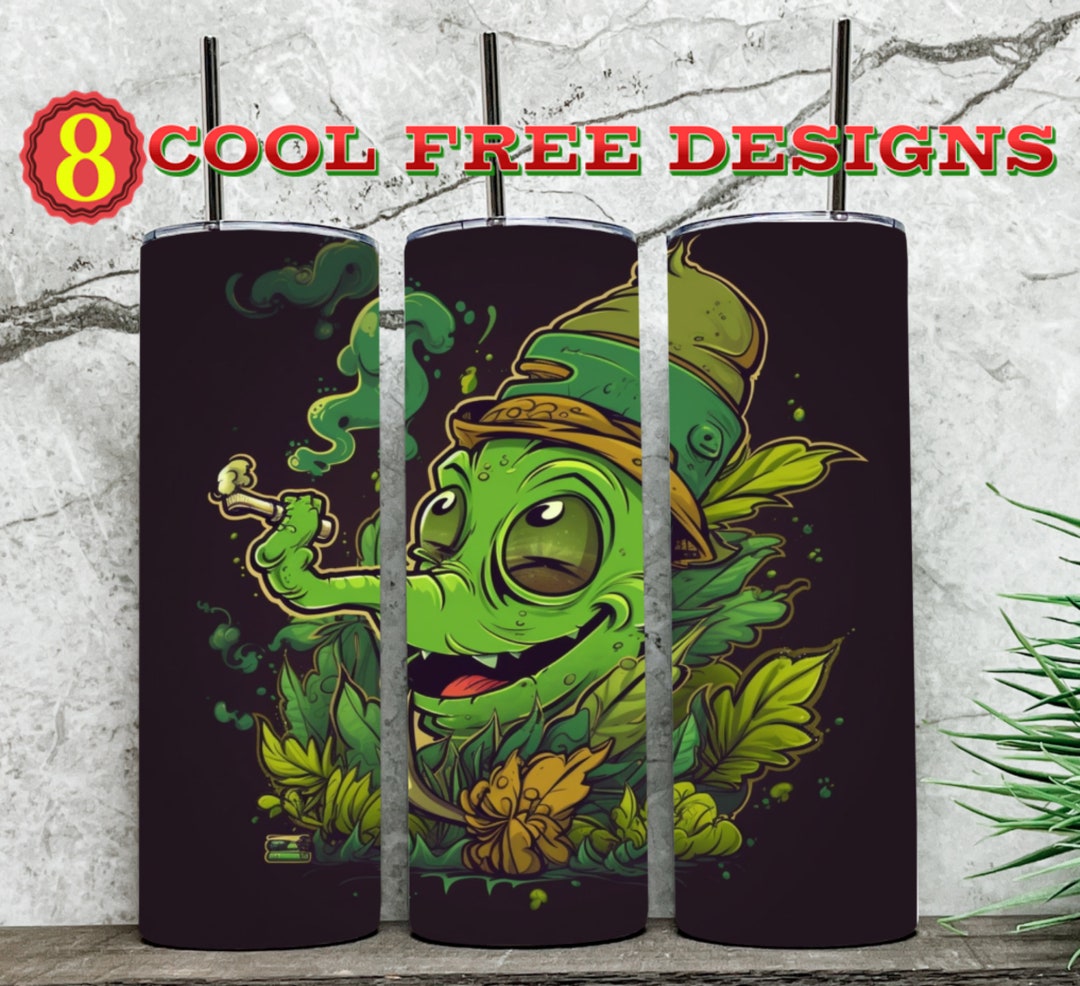 Smoking Weed Face Tumbler Sublimation, 20oz Skinny Straight Tumbler ...