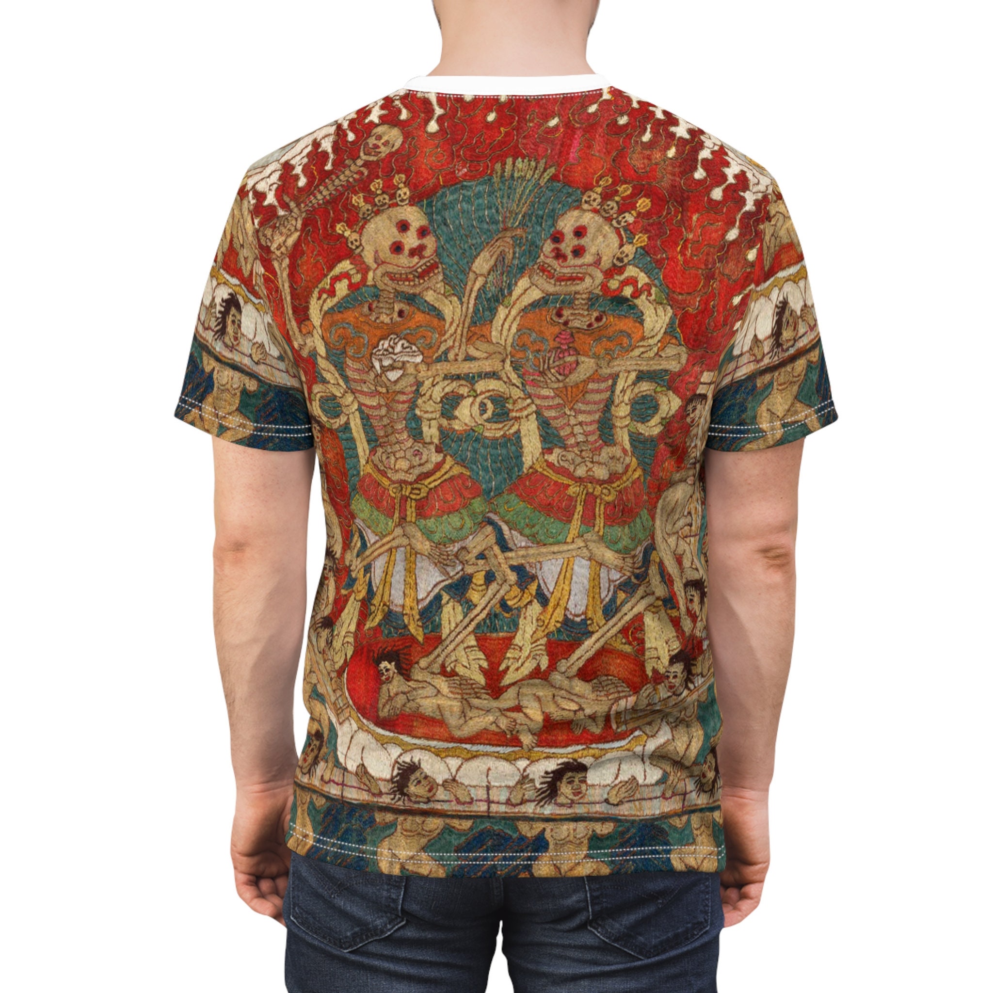 Citipati Tibetan Buddhist Buddha Thangka Smashana Adhipati Unisex Tee ...