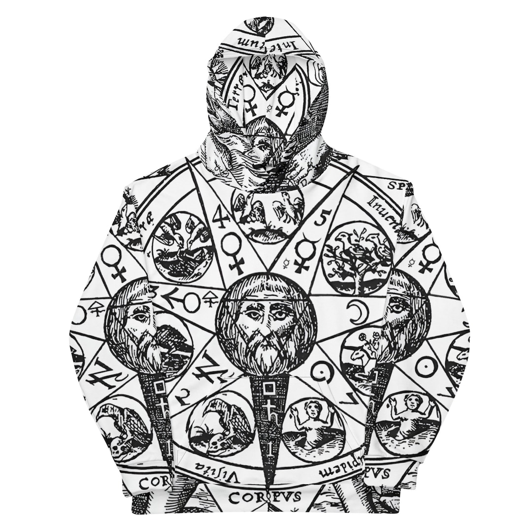 Hermetic Alchemy Magick Hoodie | Unisex Rosicrucian Apparel | Esoteric ...