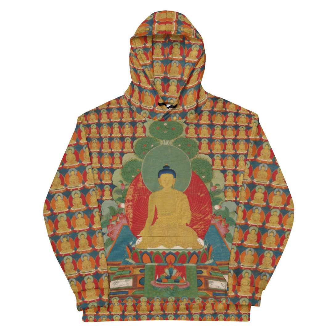 Buddha Bodhi Tree Hoodie | Buddhist Bodhisattva Thangka | Spiritual ...