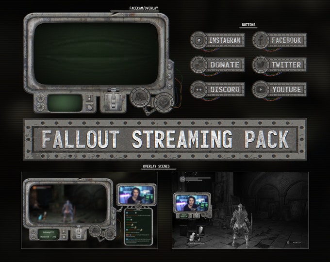Fallout Stream Overlay Package Twitch, Kick & Youtube Gaming | Fallout ...
