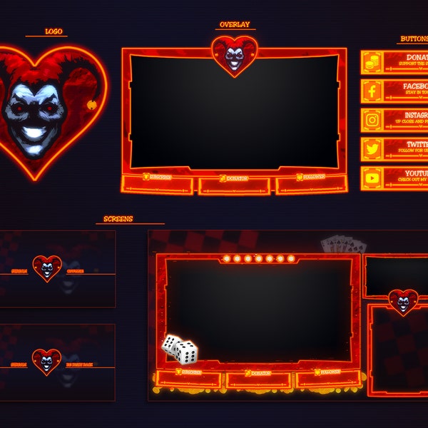 Casino Twitch Overlay - Etsy