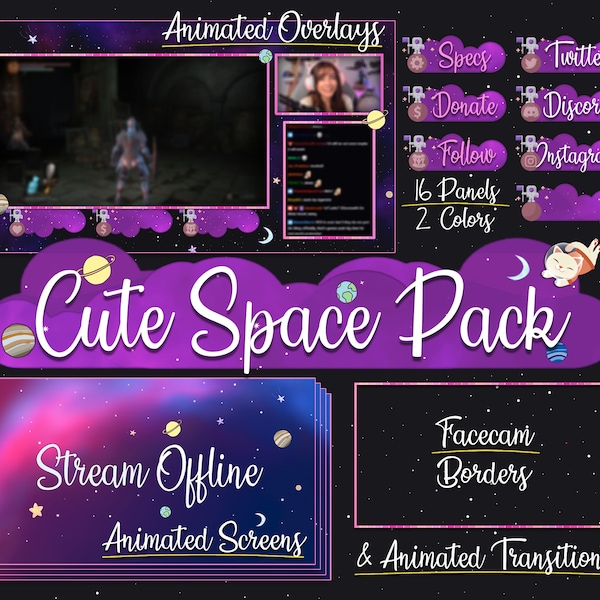 Cute Kitty Twitch Overlay - Etsy