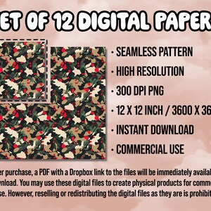 Christmas Camo Seamless Pattern Christmas Army Camo Digital Paper Xmas ...