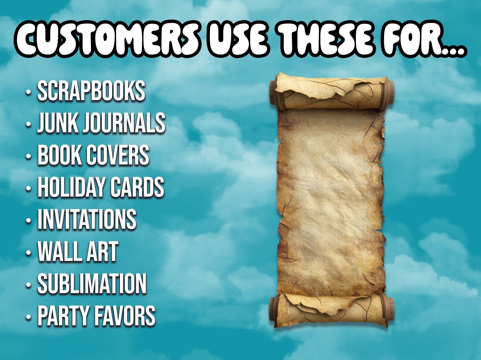 Medieval Scroll Clip Art Scroll Digital Paper Vintage Scroll Printable ...