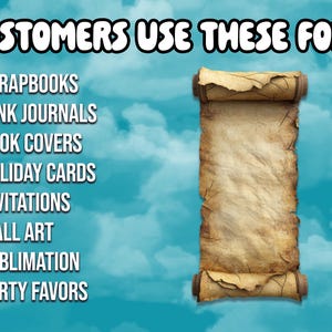 Medieval Scroll Clip Art Scroll Digital Paper Vintage Scroll Printable ...