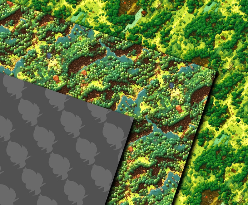 Pixel Map Digital Paper Pack Video Game Seamless Pattern Pixel Art ...