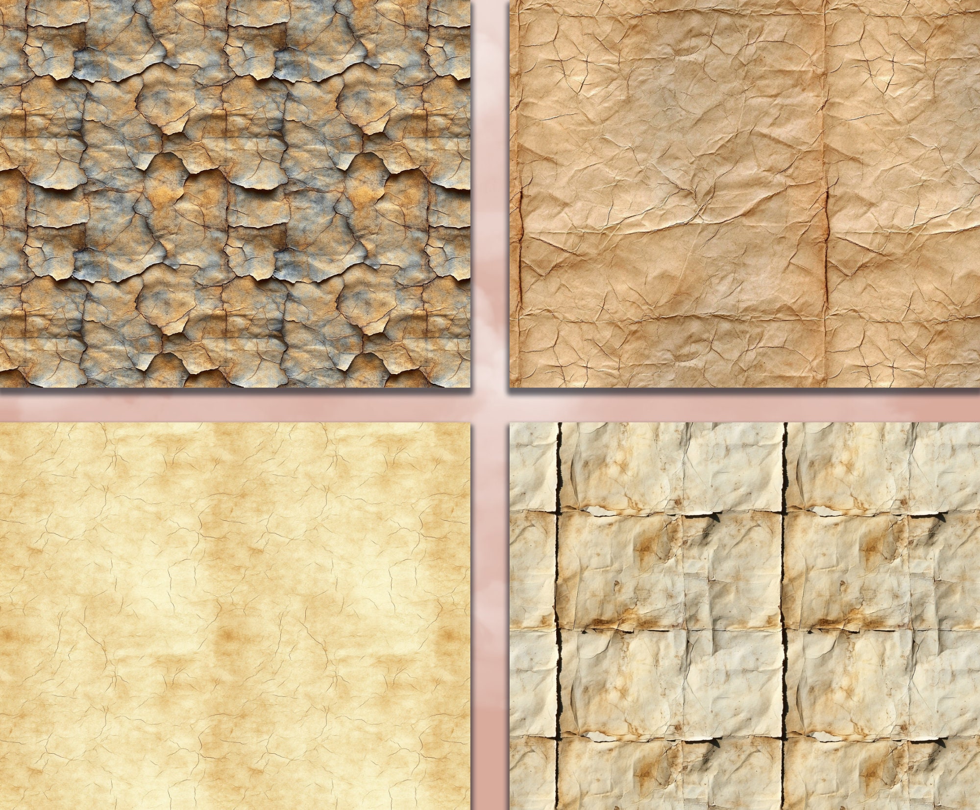 Vintage Parchment Paper Textures: 100 Seamless Patterns (digital Paper ...