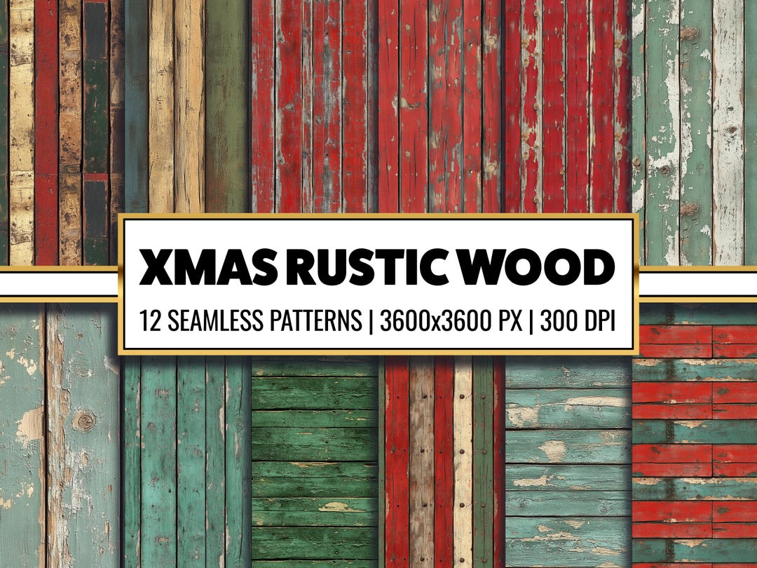 Rustic Christmas Wood Digital Paper: Xmas Backdrops (digital Download ...