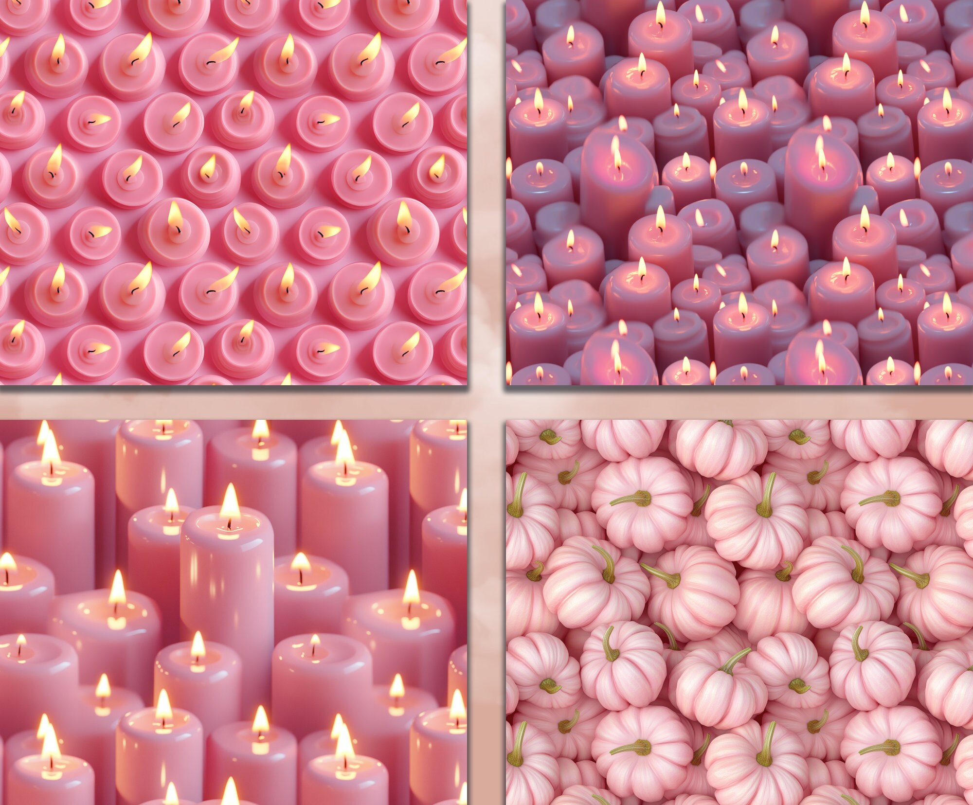 Printable Pink Halloween Digital Paper Cute Halloween Seamless Pattern ...