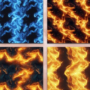 Colorful Neon Fire Digital Paper Fire Background Rainbow Fire Texture ...