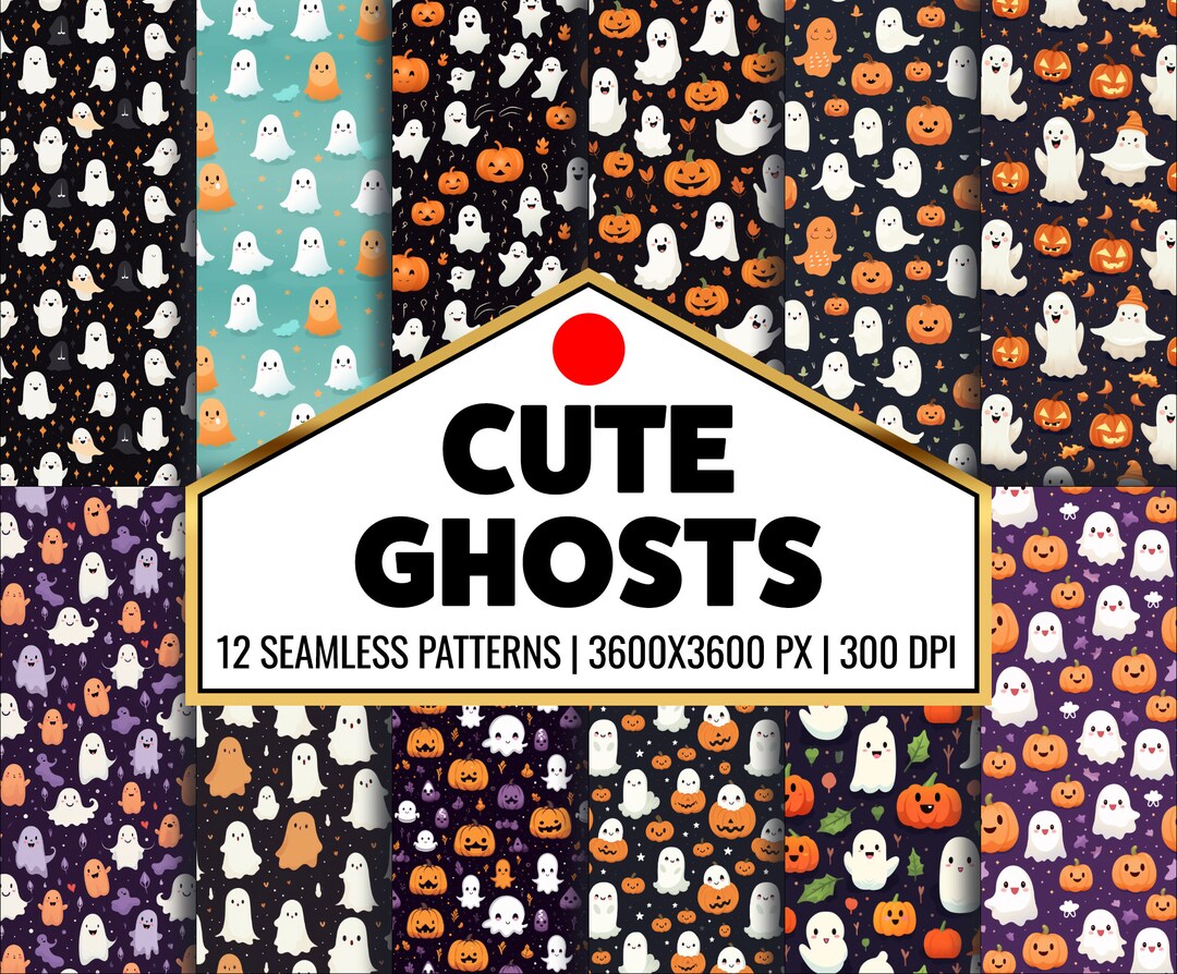 Cute Ghost Digital Patterns for Halloween Crafts - Etsy