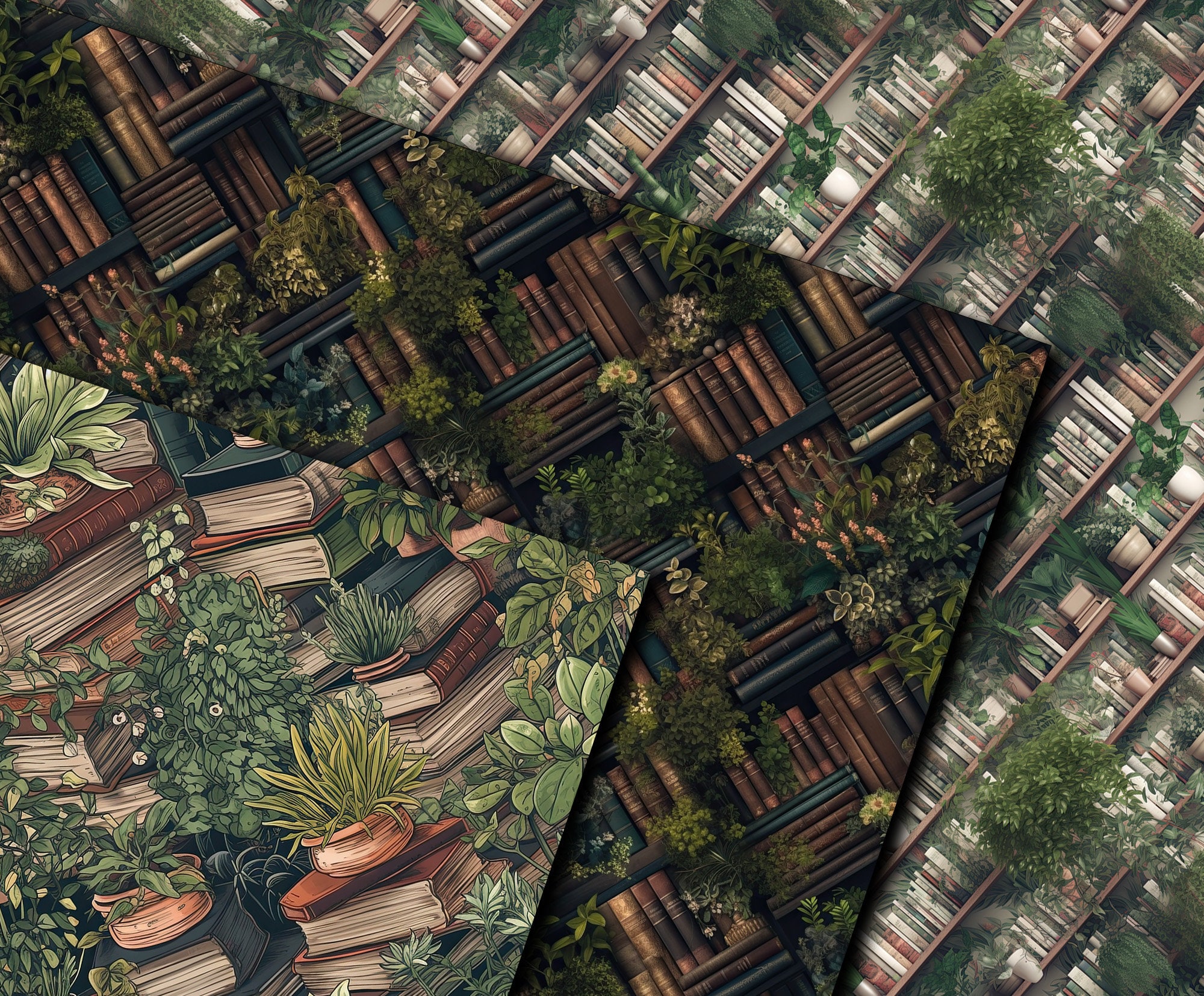 Library Books Digital Paper, Texture Backgrounds Printable Scrapbook ...