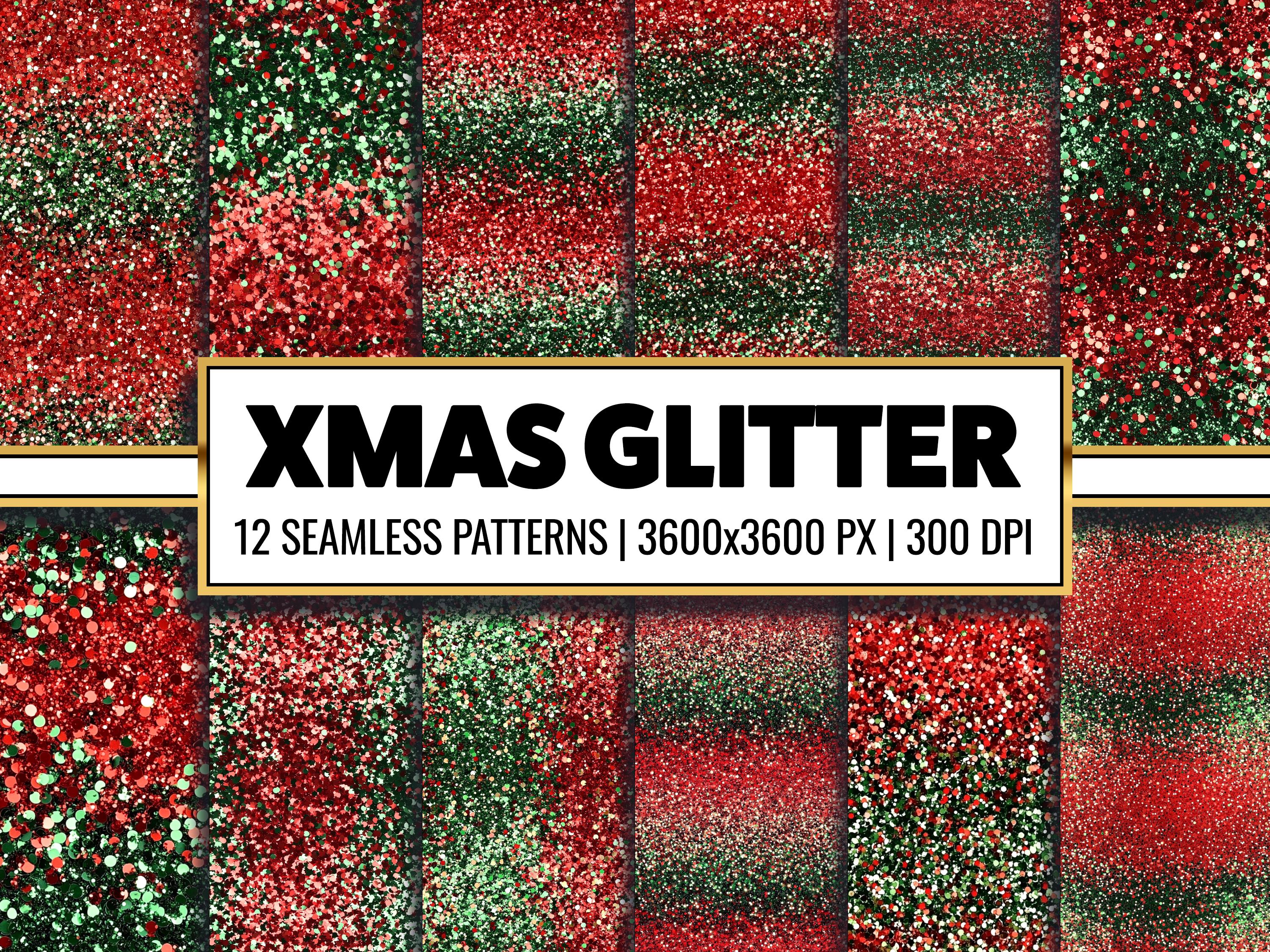 Xmas Glitter Digital Paper: Sparkling Seamless Patterns (digital ...