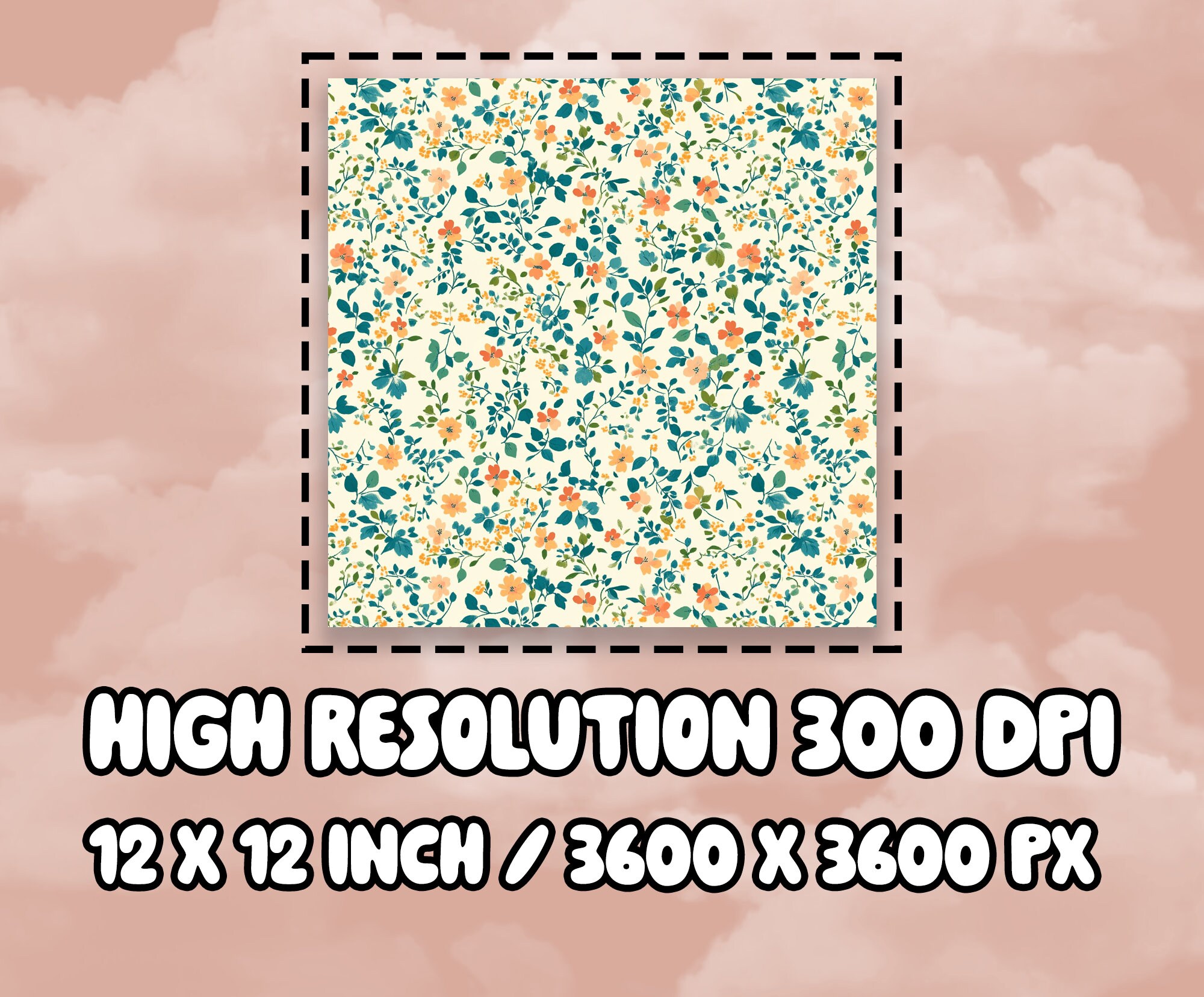Little Dainty Flower Seamless Digital Paper Flower Tile Pattern for ...