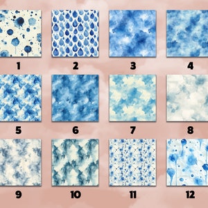 Blue Watercolor Digital Paper: Seamless Texture Backgrounds (PNG) - Etsy
