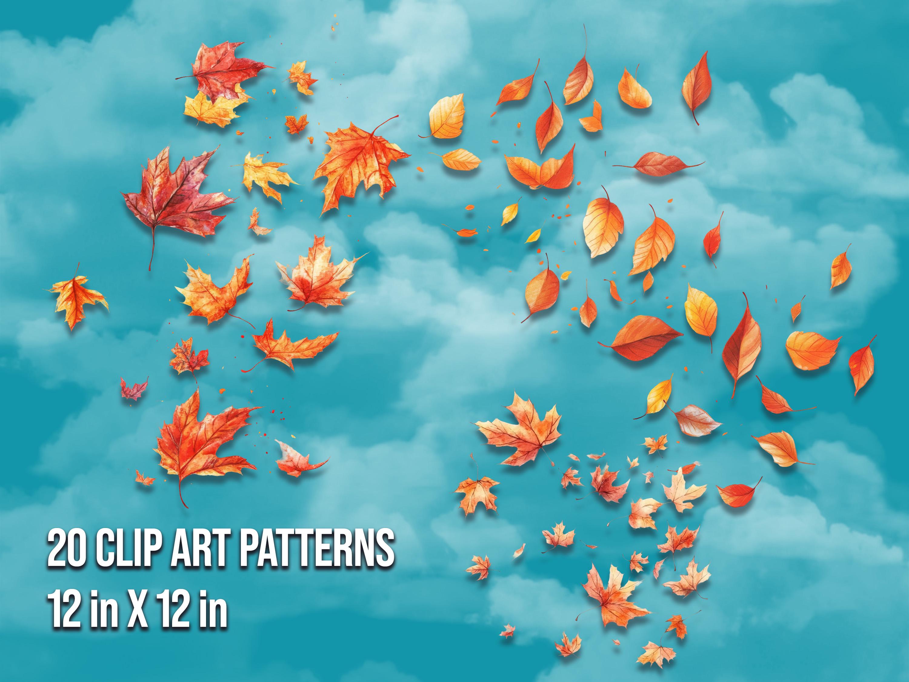 Autumn Leaves Clip Art: Fall Scrapbook Paper (digital Paper) - Etsy