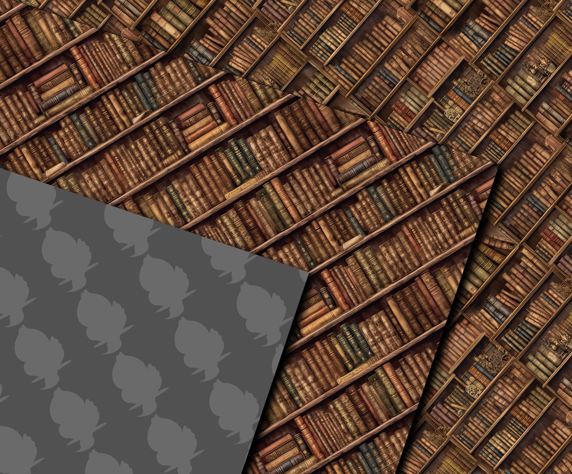 Bookcase Digital Paper Pack, Library Background Digital Papers ...