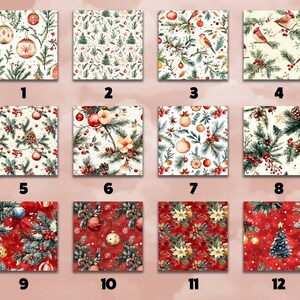 Seamless Vintage Christmas Digital Paper Winter Holiday Background Old ...