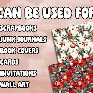 Seamless Vintage Christmas Digital Paper Winter Holiday Background Old ...