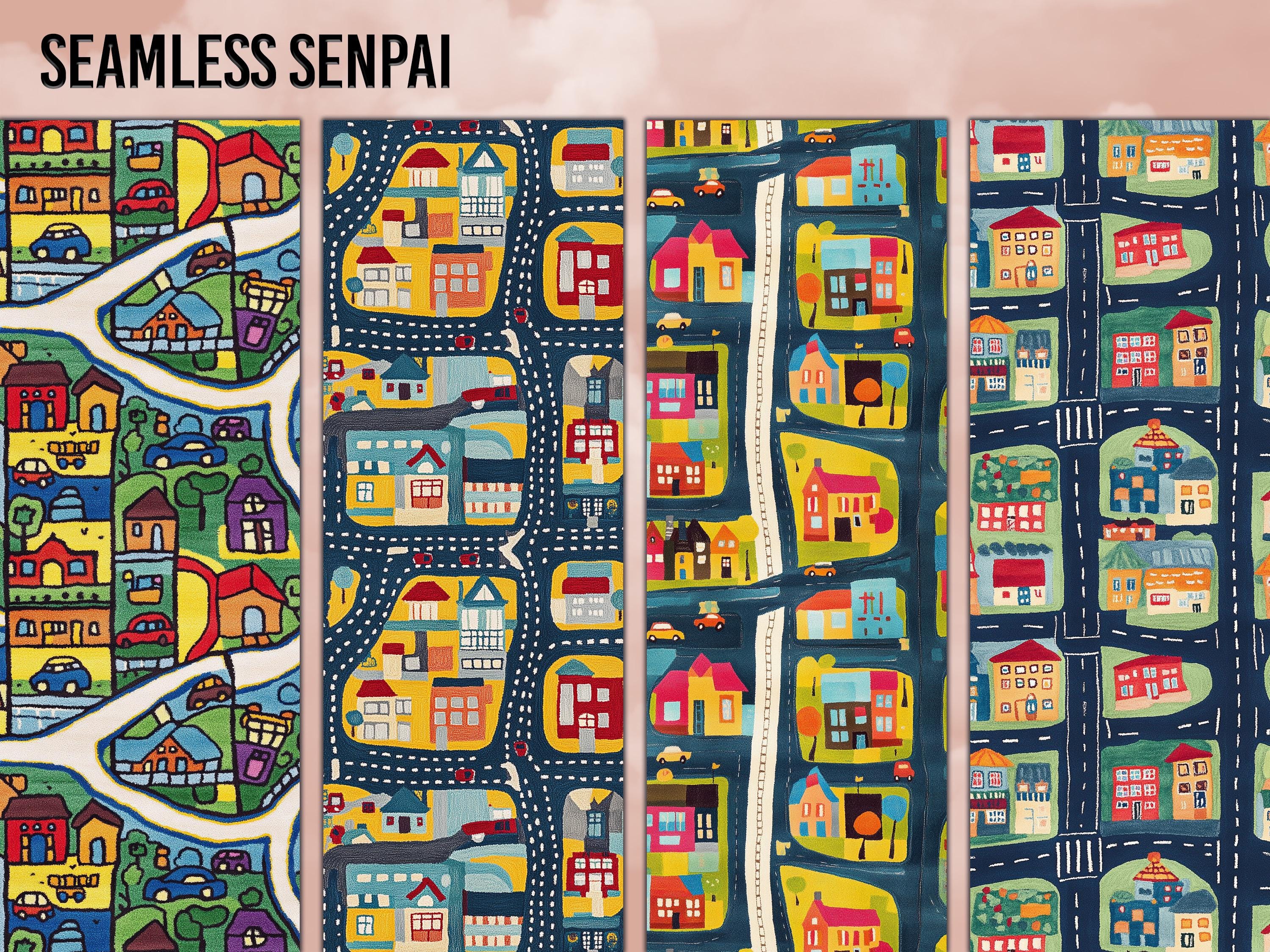 Cartoon Map Digital Paper Map Seamless Pattern Kids Map Digital ...