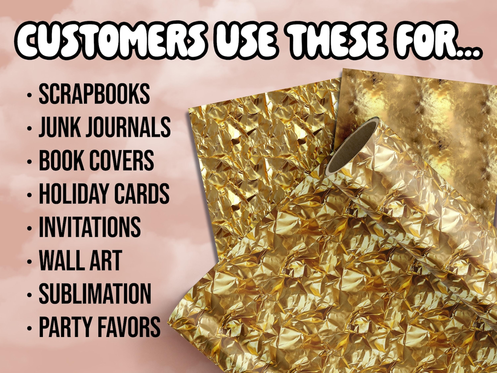 Gold Foil Digital Paper Gold Seamless Pattern Gold Texture Printable ...