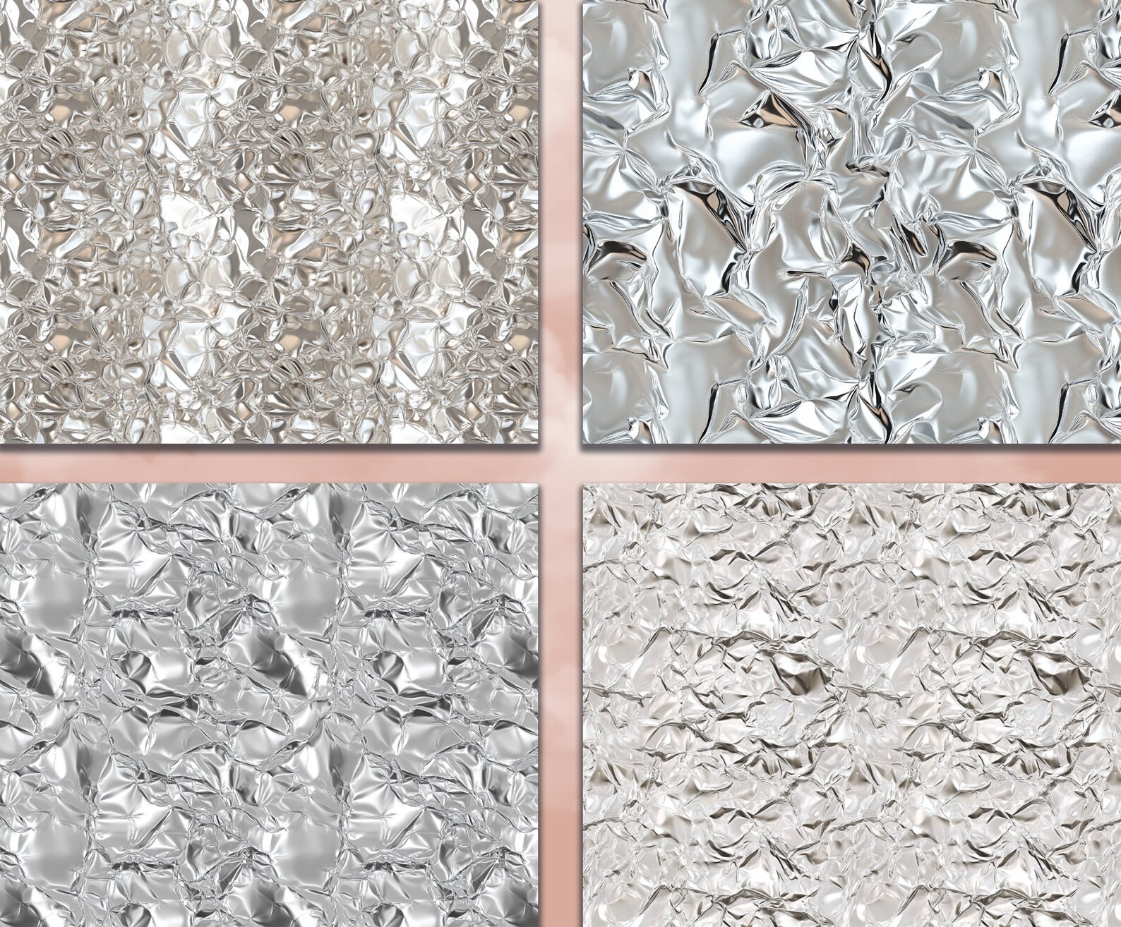 Silver Foil Digital Paper: 12 Seamless Patterns (digital Download) - Etsy