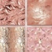Rose Gold Digital Paper: Metallic Blush Pink Seamless Patterns (PNG ...