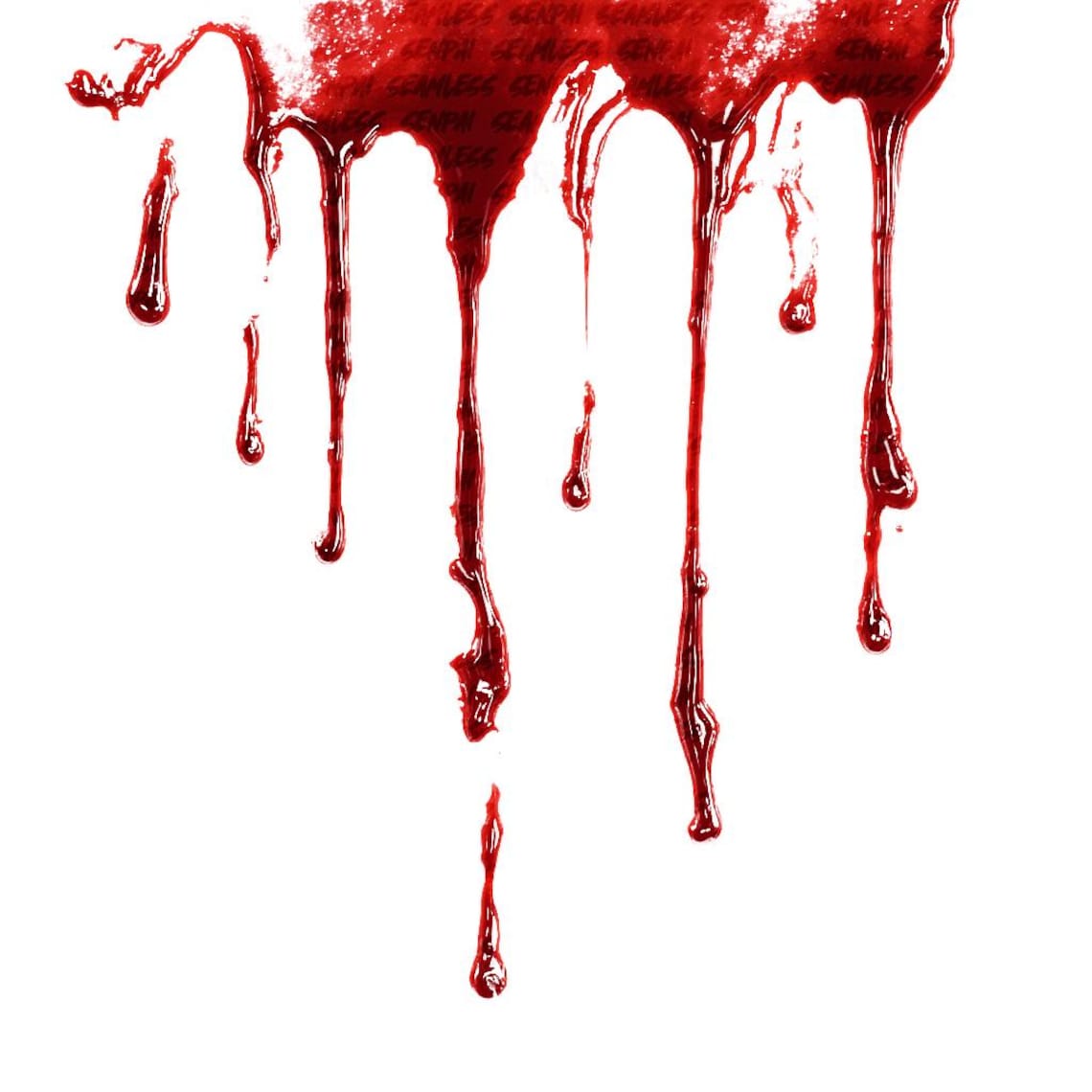 Watercolor Blood Hand Print Clipart Crime Scene Decor Watercolor Horror ...