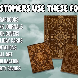 Gold Book Cover Digital Paper: 40 Ornate Gilded Backgrounds (8.5x11 ...