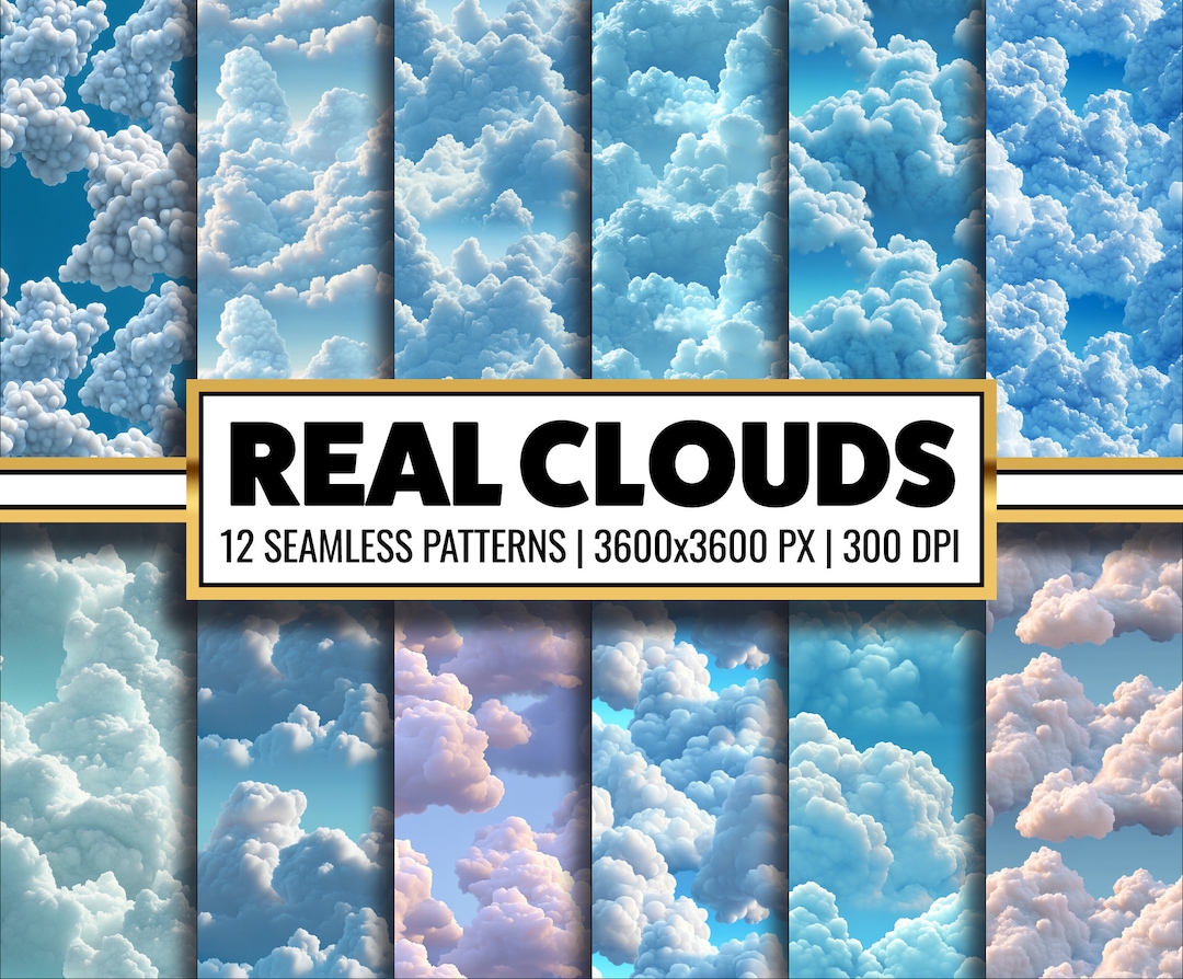 Cloudy Day Digital Paper Cloudy Sky Background Sky Landscape for ...