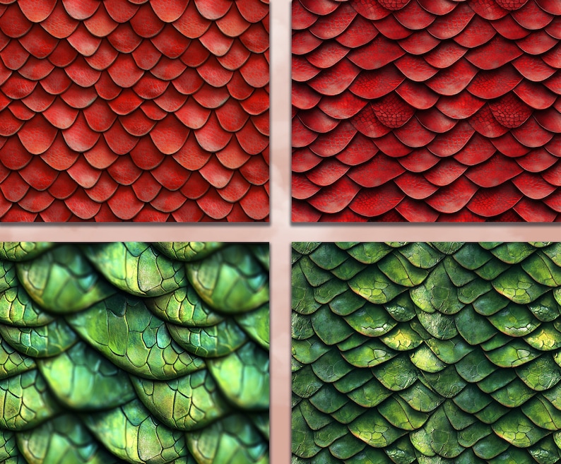 Dragon Scale Digital Paper Dragon Hide Seamless Pattern Rugged Dragon ...