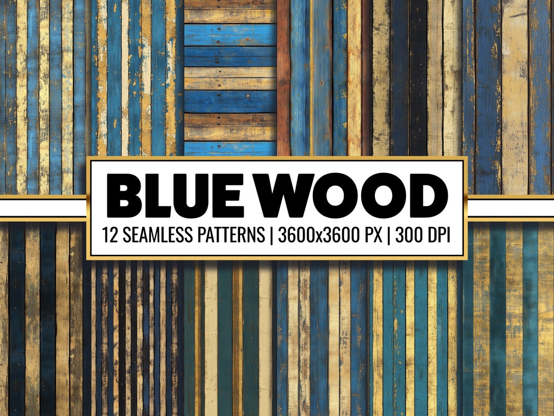 Vintage Blue Wood Pattern Paper Shabby Blue Seamless Pattern Grungy ...
