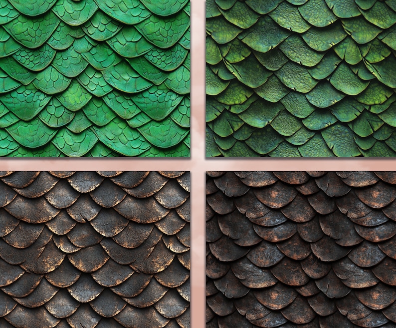 Dragon Scale Digital Paper Dragon Hide Seamless Pattern Rugged Dragon ...